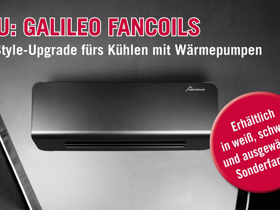 Dynamisches Kühlen mit den neuen Design-Fancoils GALILEO
